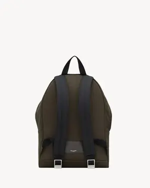 Saint Laurent City Backpack In Cotton Canvas