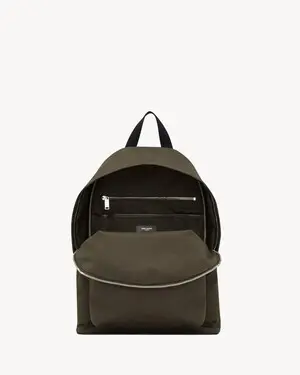 Saint Laurent City Backpack In Cotton Canvas