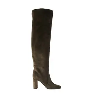 GIANVITO ROSSI Over-the-knee Suede Boots With Chunky Heel