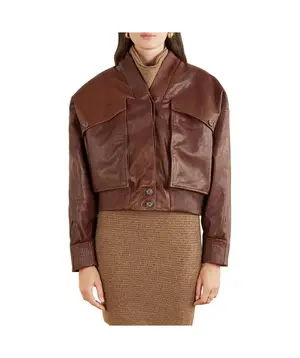Magda Butrym Cropped Leather Jacket