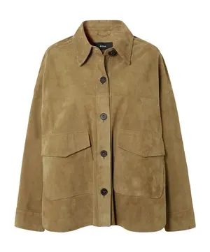ARMA Paneled Suede Oversized Jacket