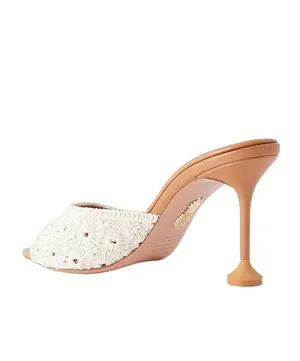 AQUAZZURA Crocheted Strap Mules