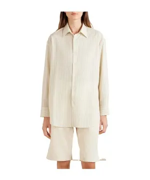 Auralee Striped Wool Shirt