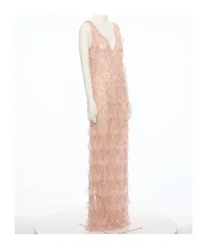 Valentino Garavani Sleeveless Embellished V-neck Gown