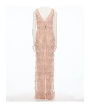 Valentino Garavani Sleeveless Embellished V-neck Gown