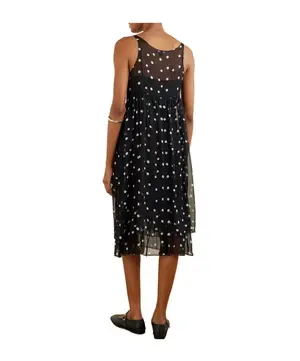 R13 Gathered Polka-dot Silk Midi Dress