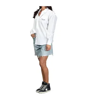 SPORTY  RICH Sporty & Rich Oversized Logo Shirt