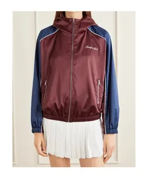 SPORTY  RICH Sporty & Rich Logo Embroidered Shell Jacket