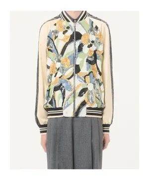 Valentino Garavani Souvenir Silk Jacket With Embroidered Sequins