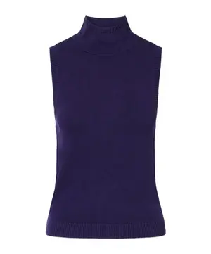 Staud Sleeveless High-neck Knit Top