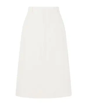 Auralee Solid Color Midi Skirt - No