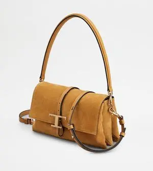 TOD'S T Timeless Flap Bag In Suede Mini