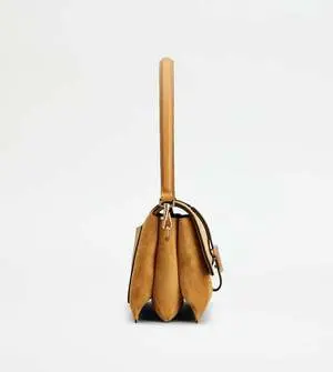 TOD'S T Timeless Flap Bag In Suede Mini