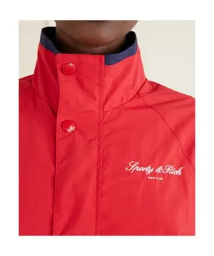 SPORTY  RICH Sporty & Rich Embroidered Logo Shell Jacket