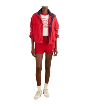 SPORTY  RICH Logo-embroidered Shell Jacket