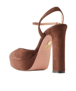 AQUAZZURA Suede Platform Pumps