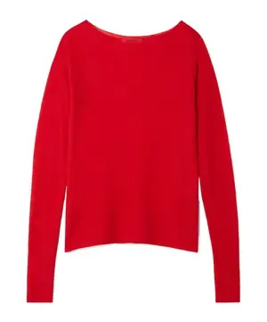 Auralee Long-sleeve Knit Top - Red