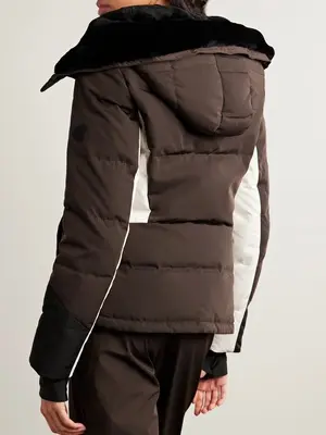 YVES SALOMON Color-blocked Quilted Ski Suit