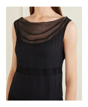 Tory Burch Pleated Lace-trimmed Dress