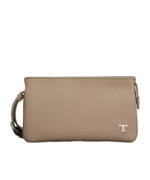 TOD'S Zipper Clutch - Brown