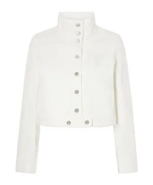 COURREGES Cropped Logo-embroidered Denim Jacket