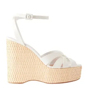 AQUAZZURA Solid-color Leather Wedges