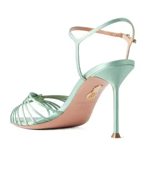 AQUAZZURA Knotted Satin Sandals