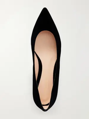 GIANVITO ROSSI Velvet Ballet Flats