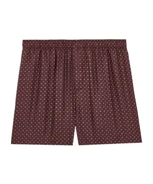Saint Laurent Shorts In Hexagon Silk Twill