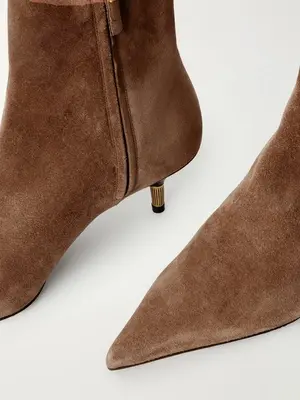 Khaite Solid Suede Ankle Boots