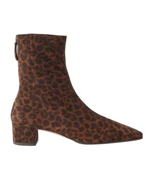 AQUAZZURA Animal-print Suede Boots
