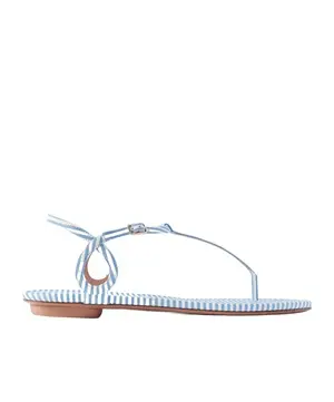 AQUAZZURA Almost Bare Striped Leather Sandals
