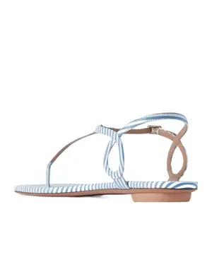 AQUAZZURA Almost Bare Striped Leather Sandals