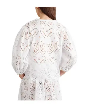Etro Scalloped Broderie Anglaise Cotton-blend Poplin Blouse