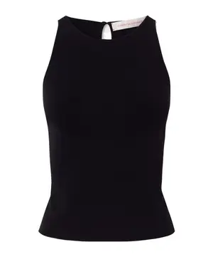 Carolina Herrera Cropped Ribbed-knit Jersey Tank