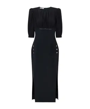 Alessandra Rich Bow-knot Pleated Dress