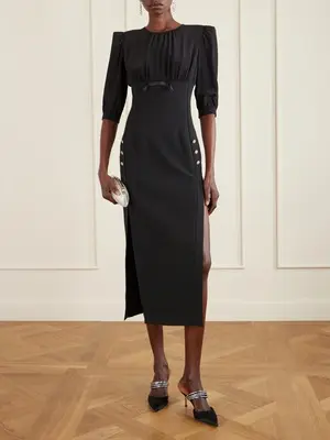 Alessandra Rich Bow-knot Pleated Dress