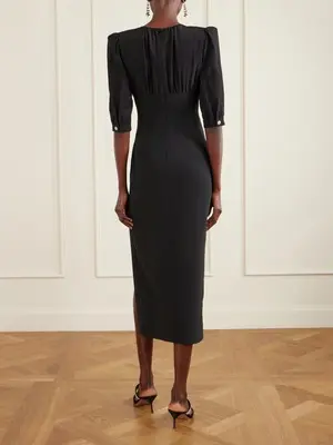 Alessandra Rich Bow-knot Pleated Dress