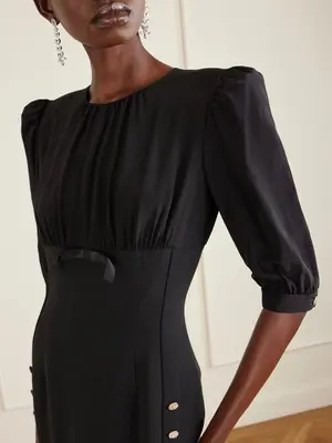 Alessandra Rich Bow-knot Pleated Dress