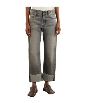 R13 Cropped Mid-rise Flared Jeans
