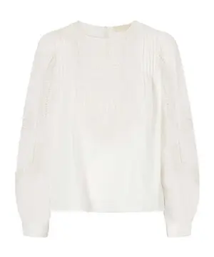Ulla Johnson Marlowe Broderie Anglaise Cotton Blouse - No