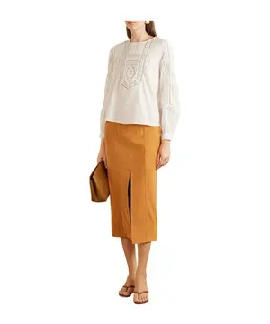Ulla Johnson Marlowe Broderie Anglaise Cotton Blouse - No