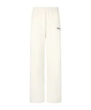SPORTY  RICH Cotton Loose-fitting Trousers - White