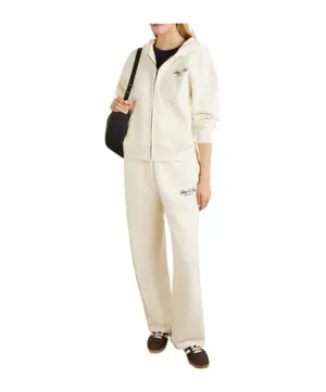 SPORTY  RICH Cotton Loose-fitting Trousers