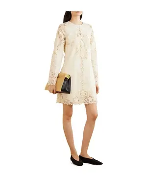 Ulla Johnson Broderie Anglaise-trimmed Linen Mini Dress