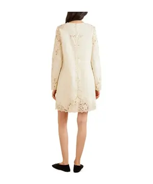 Ulla Johnson Broderie Anglaise-trimmed Linen Mini Dress