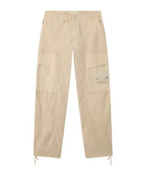 Stone Island Loose-fit Cargo Trousers With Snap Pockets - Light Brown