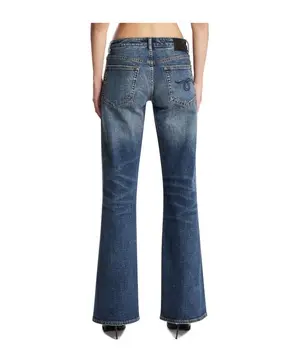 R13 Belt-loop Jeans - Dark Blue