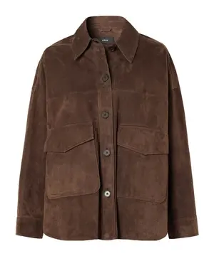 ARMA Oversized Paneled Suede Jacket