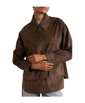 ARMA Oversized Paneled Suede Jacket